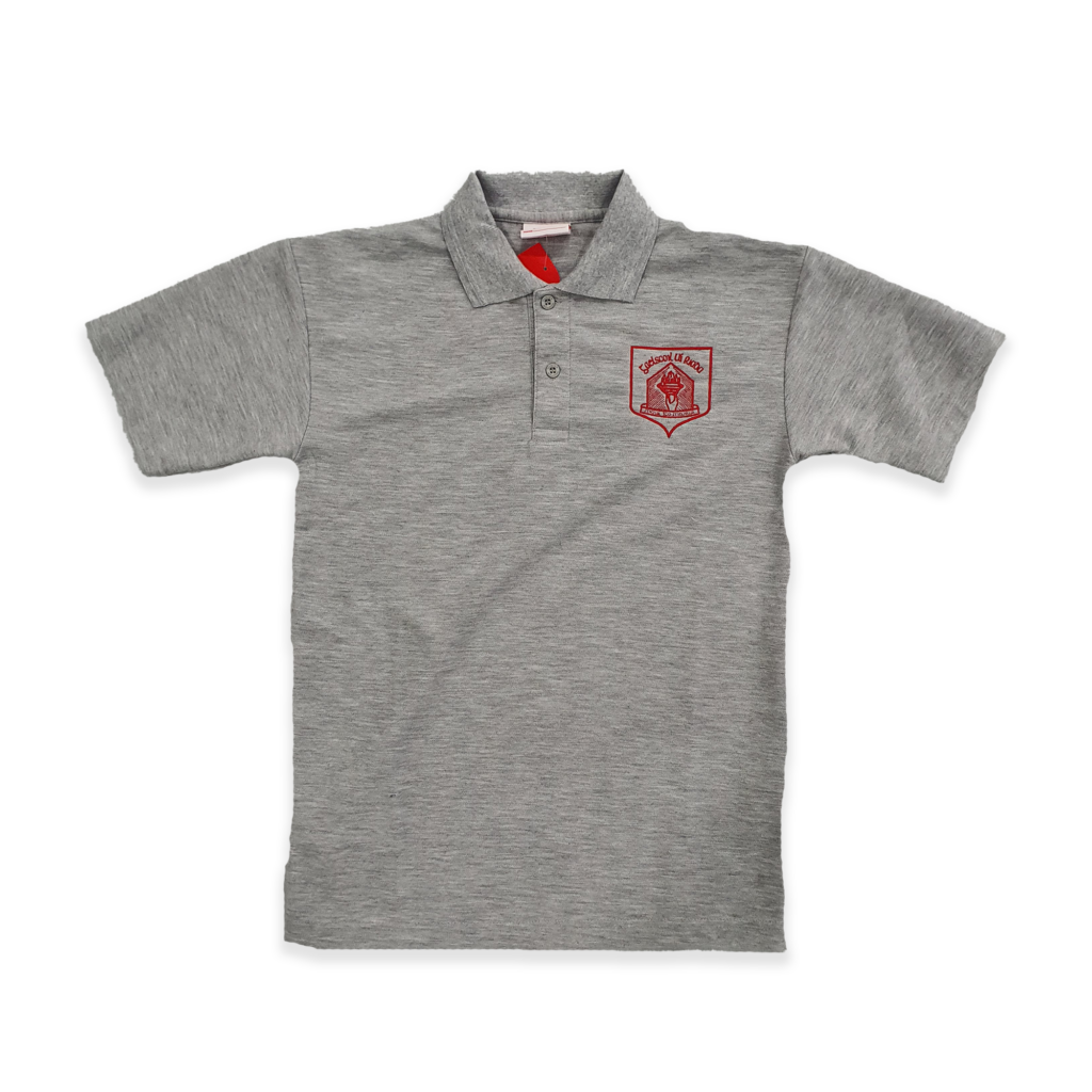 Gaelscoil Uí Riada School Polo Shirt Grey - Printing and Embroidery